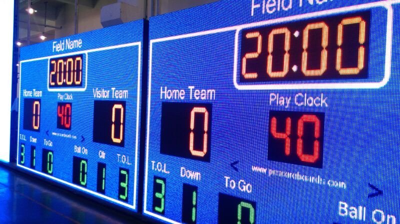 LED Scoreboard with RF wireless communications Football scoreboard ...