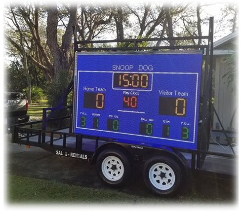 Baseball scoreboard with wireless Hand Held controller and LED Digits
