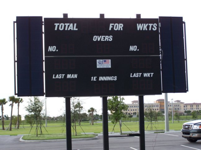 Solar Powered scoreboard with wireless controller